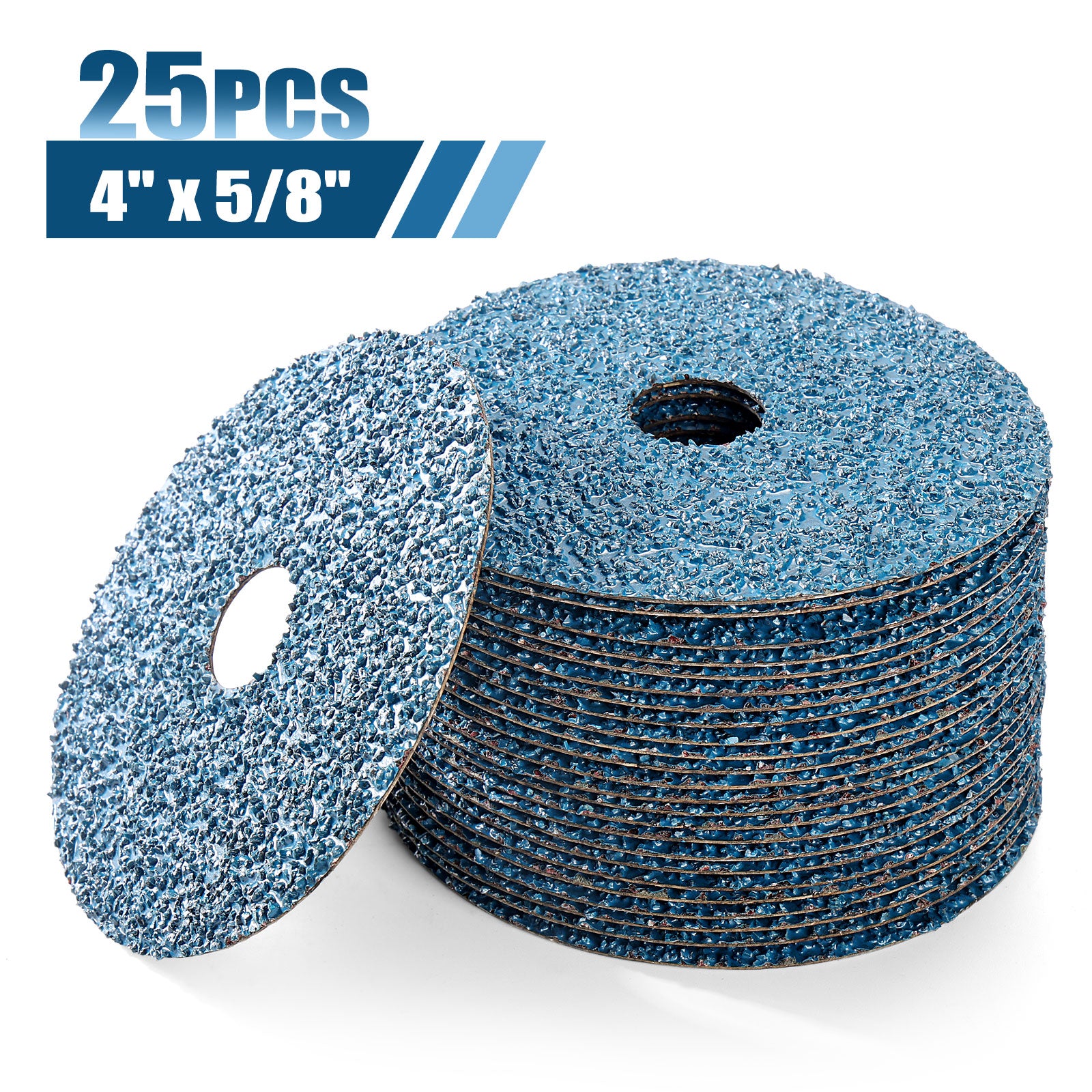 4" x 5/8" Zirconia Resin Fiber Sanding Discs - 25Pcs/Box