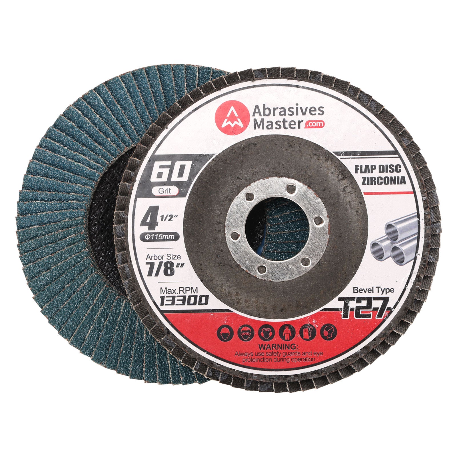 4-1/2" x 7/8" (115x22mm) T27 S90 Zirconia Flap Disc-1 Piece