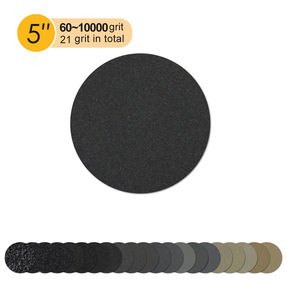 5 Inch Silicon Carbide Wet/Dry Hook & Loop Sanding Discs