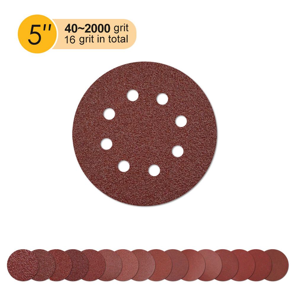 6 Inch Hook And Loop Gold Sanding Discs, 50 Pack 150 Grit